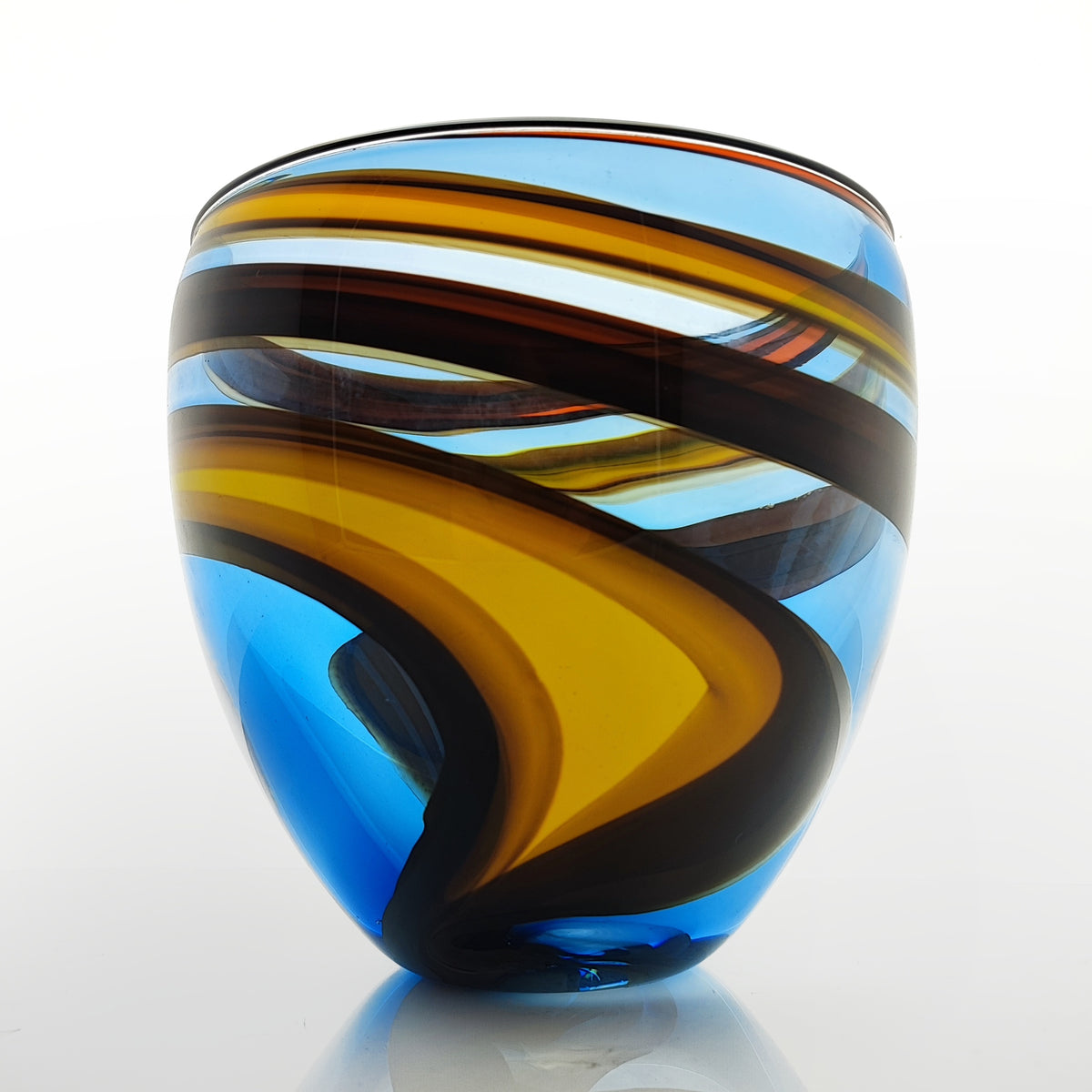 Free Form Oval Vase – David Reade Glass Art