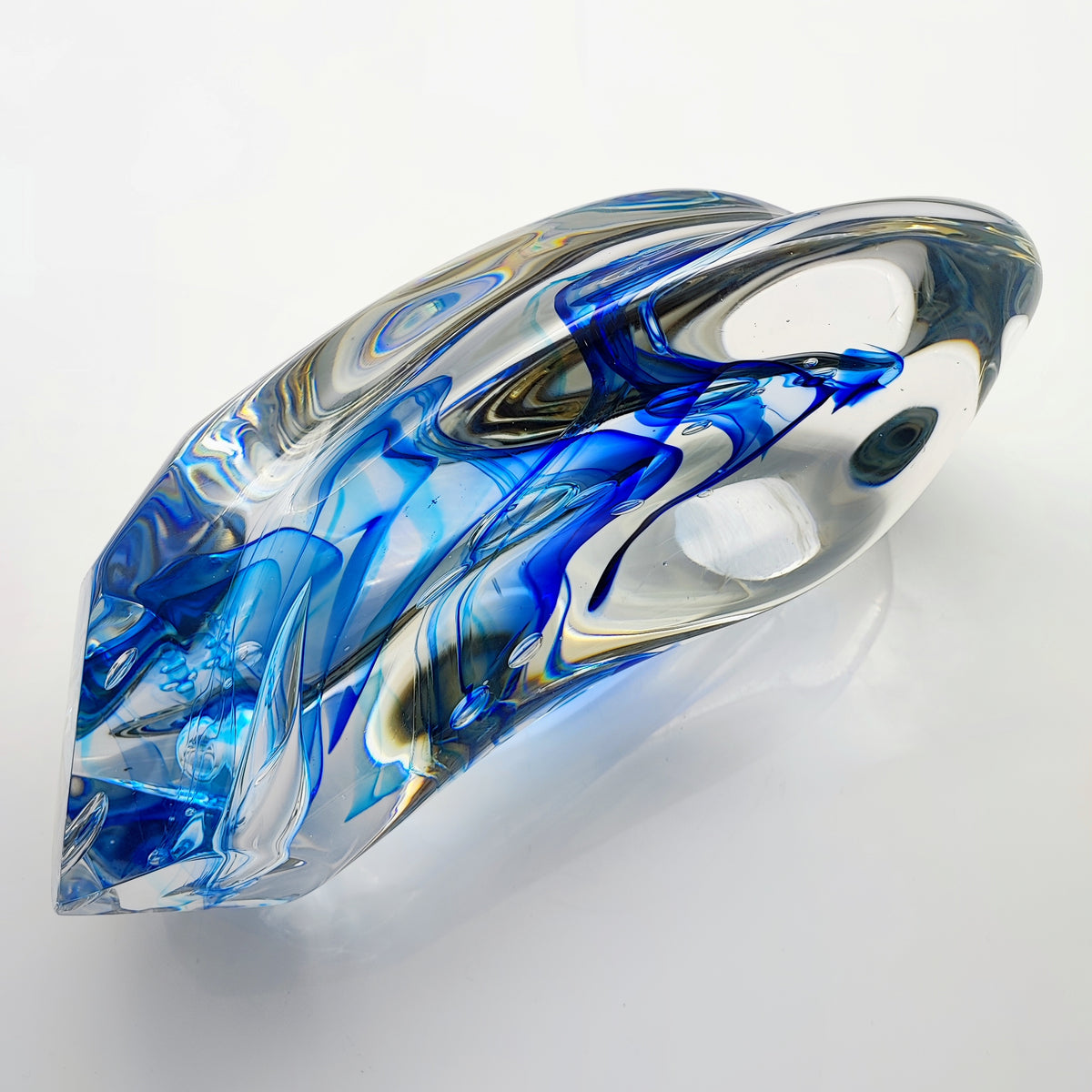 Free Form Faceted Tip Objet – David Reade Glass Art