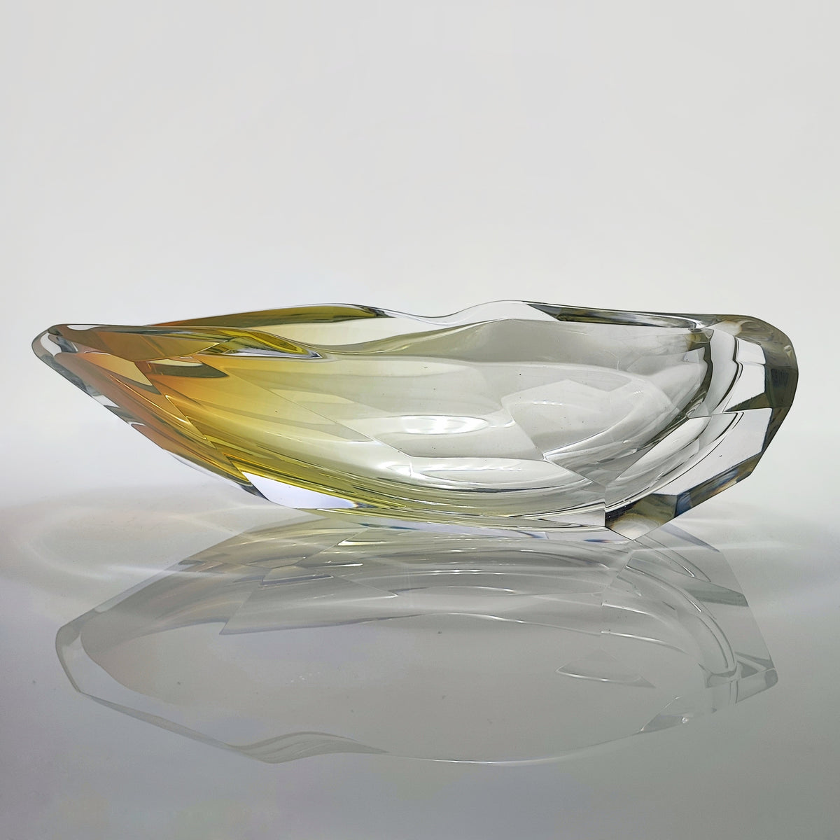 Carved Cut & Polished Vessel – David Reade Glass Art